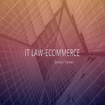 It law ecommerce | PPT | Free Download