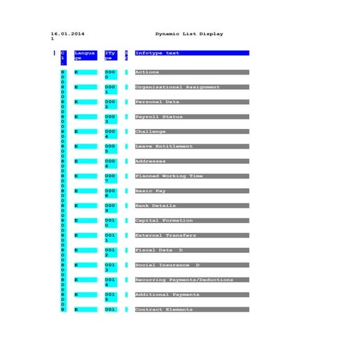 SAP HCM global and country specific Infotypes list - Dipak Bujjad | RTF