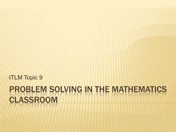 Routine and non routine problems | PPT