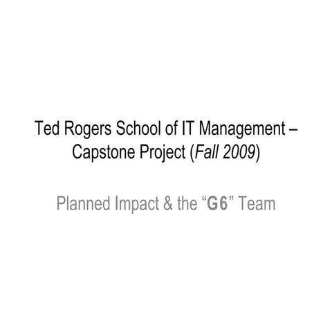 Itm700 Capstone Project Teamprofile | PPT