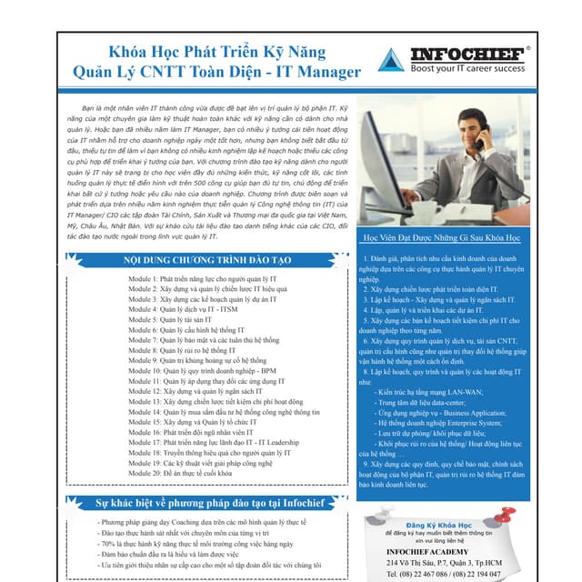 INFOCHIEF - IT Management skills leaflet | PDF