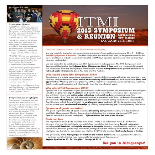 ITMI Symposium 2013 brochure | PDF