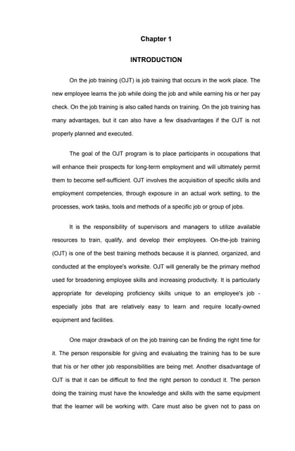 OJT REPORT (PDF FORMAT) | PDF
