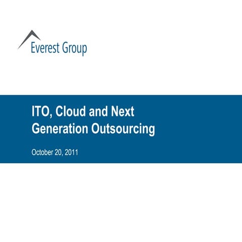 ITO, Cloud and Next Generation Outsourcing | PDF