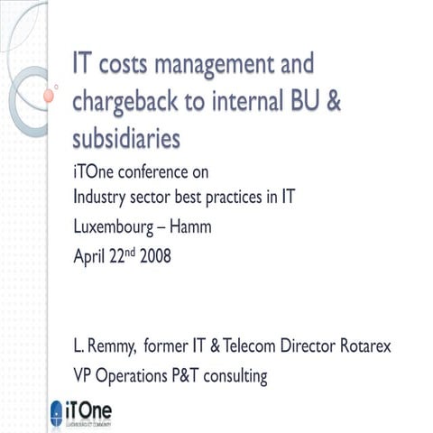 It one conf it costs chargeback 2008_04_22 | PPT