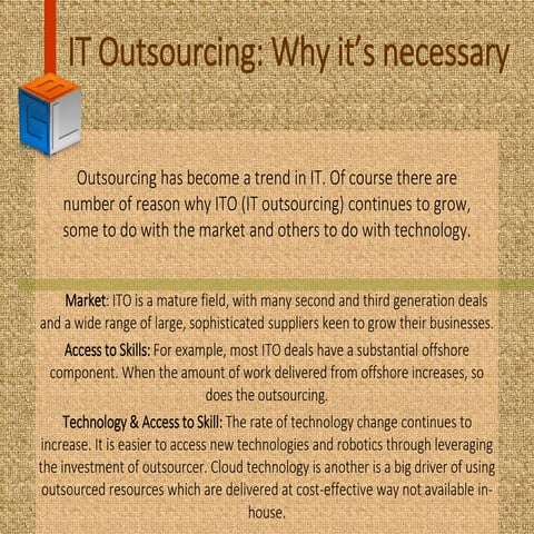 IT Outsourcing: Why it is Necessary | PPTX