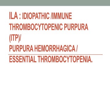 Itp | PPTX | Blood Disorders | Diseases and Conditions