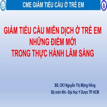 giảm tiểu cầu miễn dịch ở trẻ em những điểm mới trong thực hành lâm ...