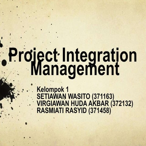Itpm project integration | PPT