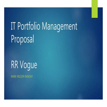 It portfolio management case study presentation | PPTX