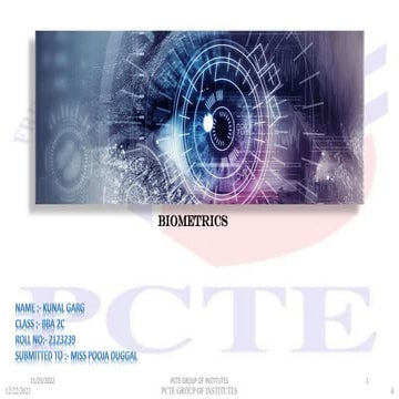 Biometrics | PPT