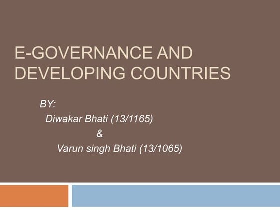 E-governance Models | PPTX
