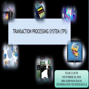 TRANSACTION PROCESSING SYSTEMS (TPS) | PPTX