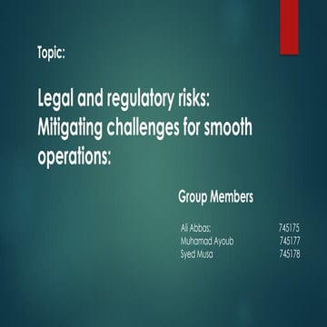 IT PRESENTATION on legal and regulatory risk and barriers .pptx