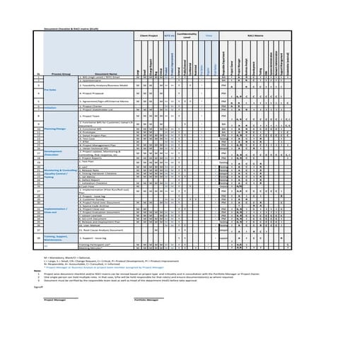 IT Project Document Checklist & RACI Matrix | PDF