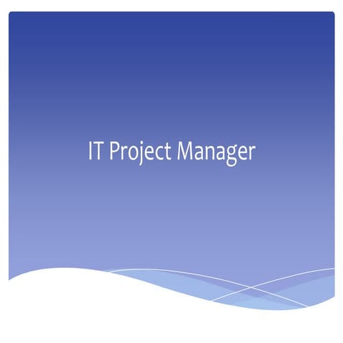 It project manager | PPTX