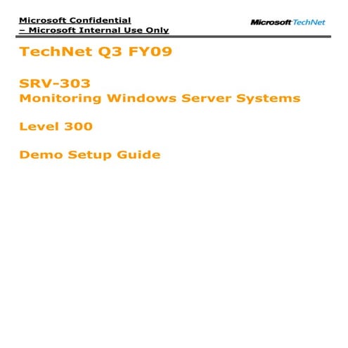 Monitoring Windows Server Systems Demo Setup Docx Operating Systems