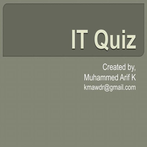 IT Quiz 2014 | PPTX