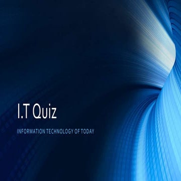 Beginner's IT quiz [ Level : EASY] | PPTX