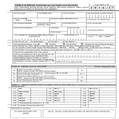 Itr 1 | PDF | Business Accounting & Finance | Business
