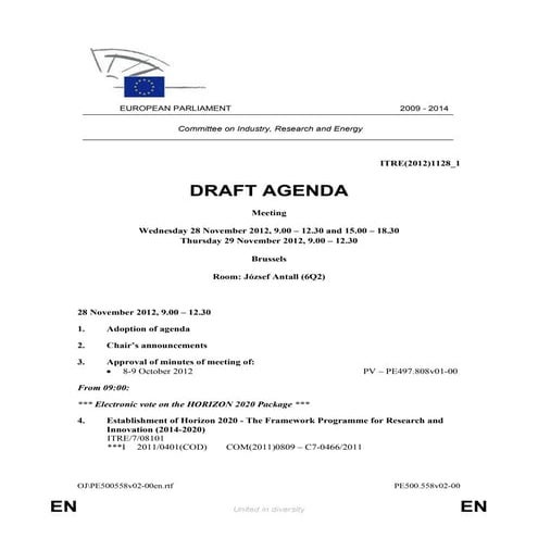 Vilkaviskis meeting - agenda [draft] | PDF
