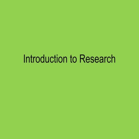 Introduction to research methods in information technology | PPTX