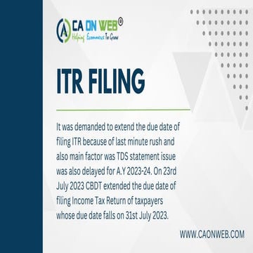 ITR fILING | PPT