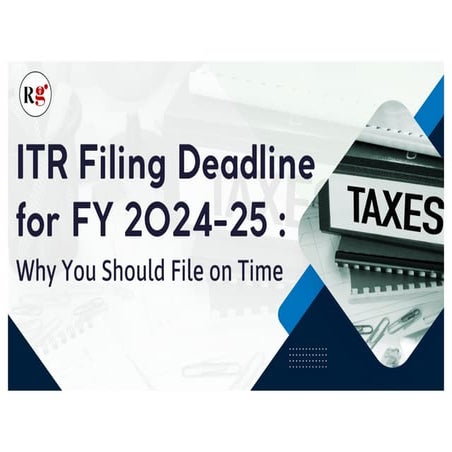ITR Filing Deadline For Year 2025 | PDF