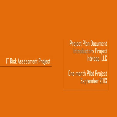IT Risk Assessment Plan | PDF