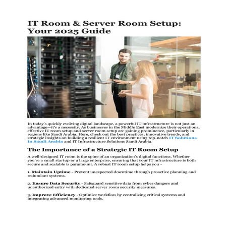 IT Room & Server Room Setup: Your 2025 Guide | PDF