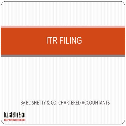 ITR salary filing | PPTX