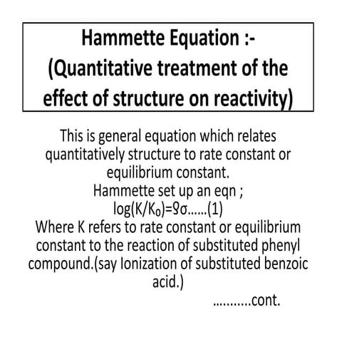 Hammete Equation | PPTX