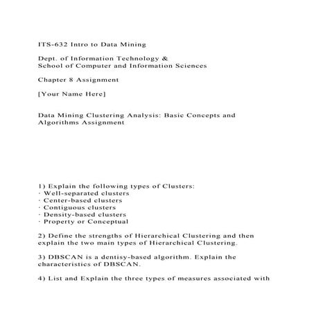 ITS-632 Intro to Data MiningDept. of Information Technology &.docx | Databases | Computer ...