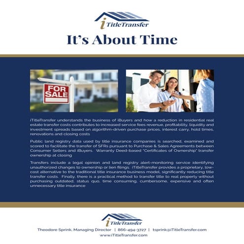 iTitleTransfer: Its About Time Consumers Have Choice | PDF