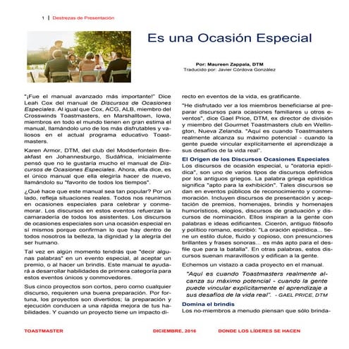 Es una ocasión especial | PDF