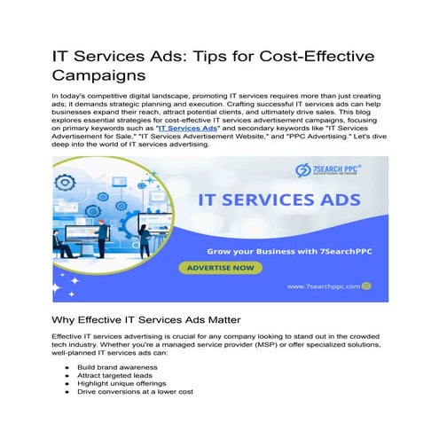 IT Services Ads_ Tips for Cost-Effective Campaigns.pdf