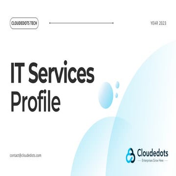 IT Services Profile - Cloudedots | PDF