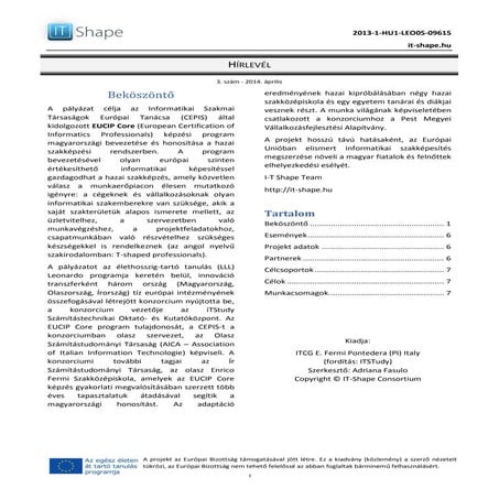 Itshape newsletter 3_hu_f | PDF