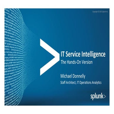 IT Service Intelligence Hands On | PPT