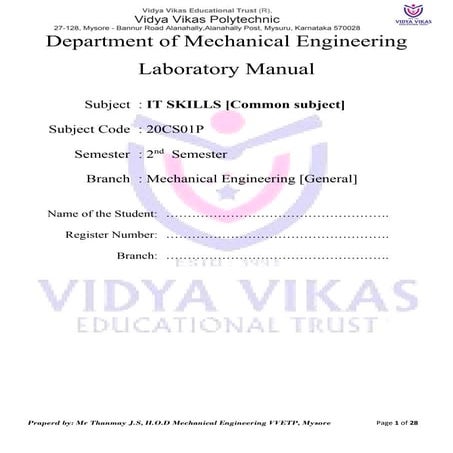 IT Skill Lab Manual 20CS01P.pdf