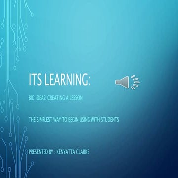 Its learning module | PPT