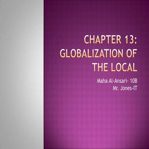 Chapter 13 Summary | PPTX