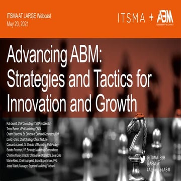 Advancing ABM: Strategies and Tactics for Innovation and Growth | PPT