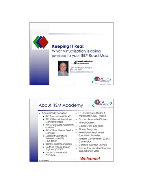 Itil Virtualization Itsm Academy Webinar Pdf