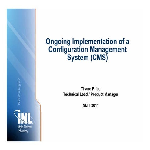 Ongoing Implementation Of A Configuration Management System Cms Pdf