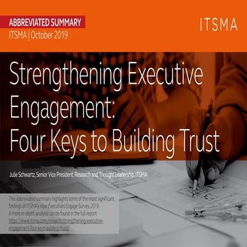 Stregthening Executive Engagement: Four Keys to Building Trust | PPT
