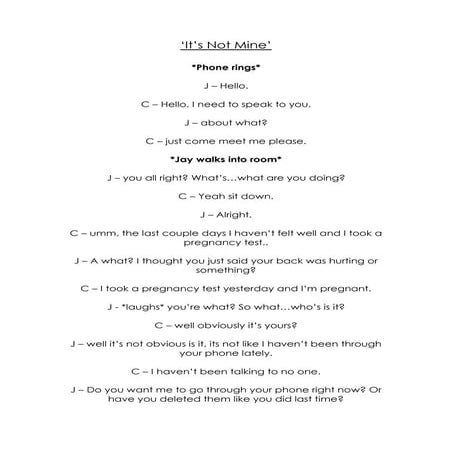 ‘It’s not mine’ script | DOCX