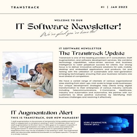 IT Software Newsletter- TRanstrack | PDF
