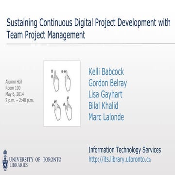 Sustaining Continuous Digital Project Development with Team Project ...
