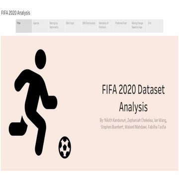 FIFA 2020 Dataset Analysis | PPT